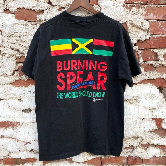 Vintage | Shirts | Vintage 9s Burning Spear Band Tee Shirt Concert Tour ...